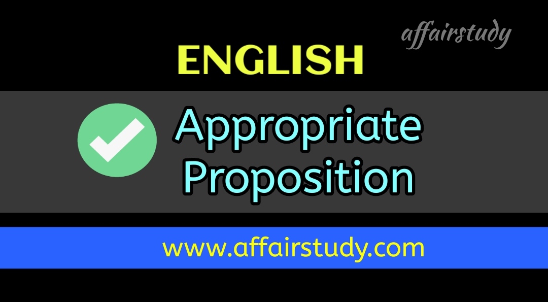 Appropriate Preposition