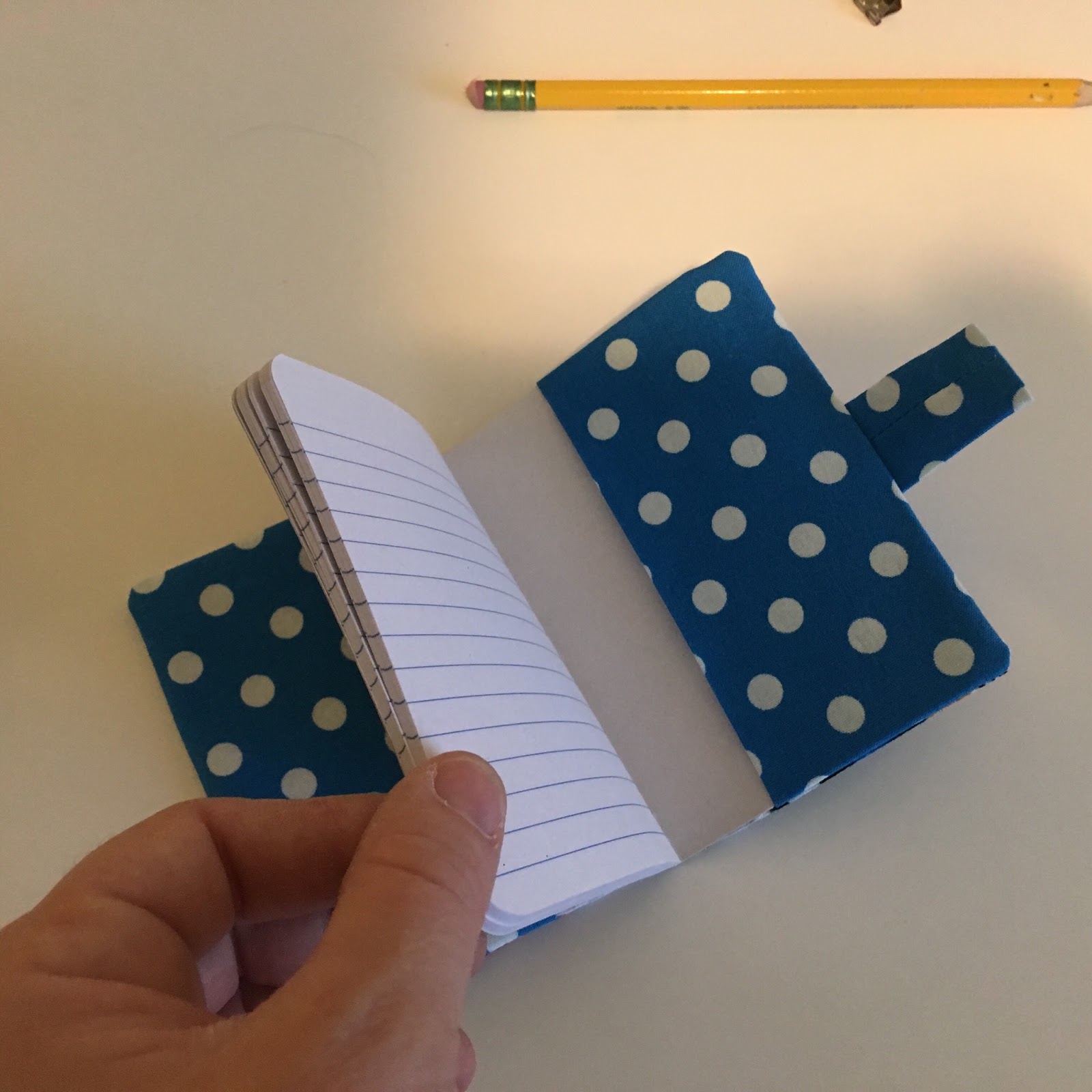 Fabric-covered mini composition books tutorial