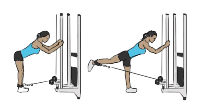 Patada atrás con polea - MIGUELWORKFIT