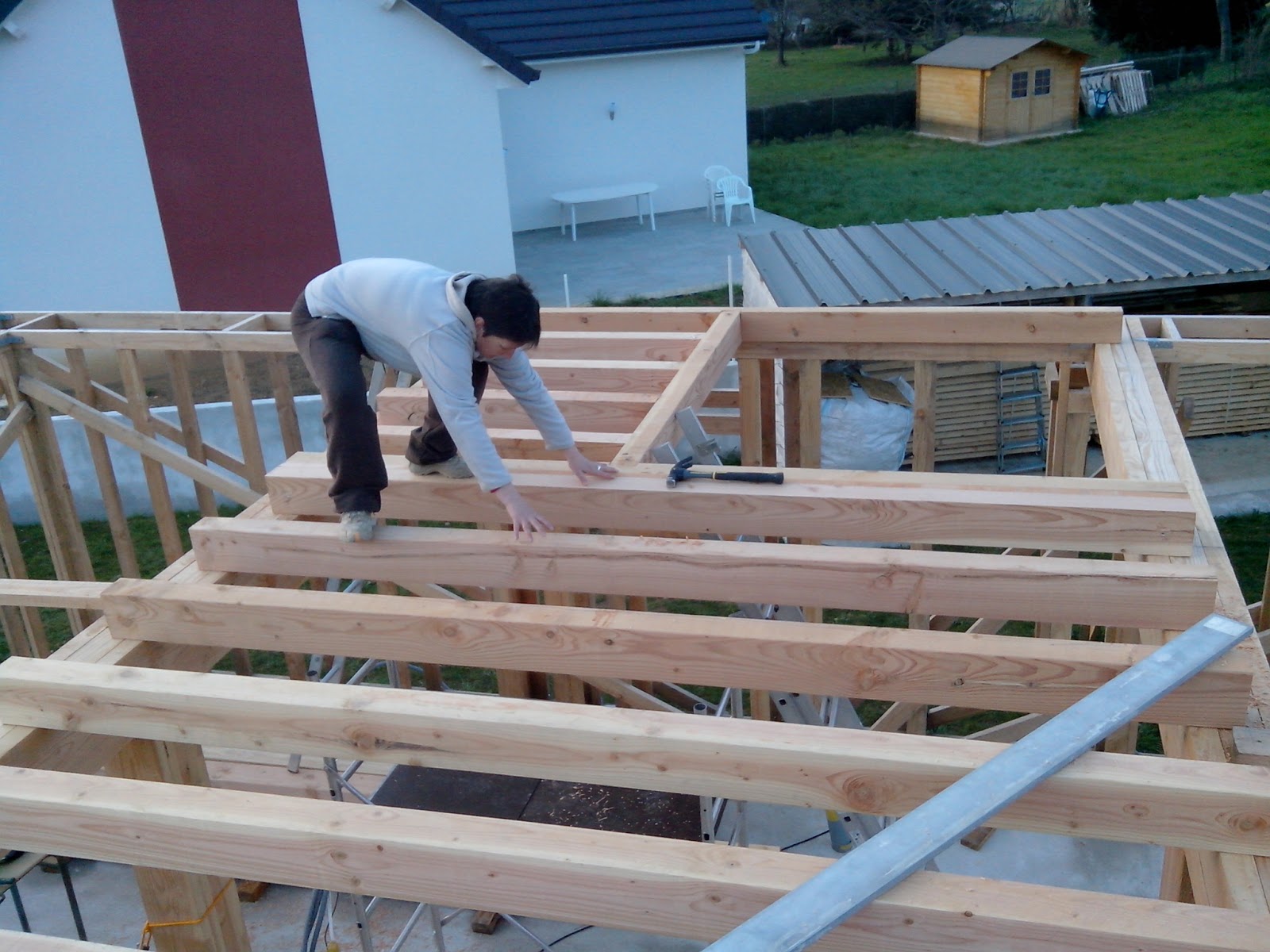 Autoconstruction bois et paille en vallée d'Ossau (64): Chevêtre de l ...
