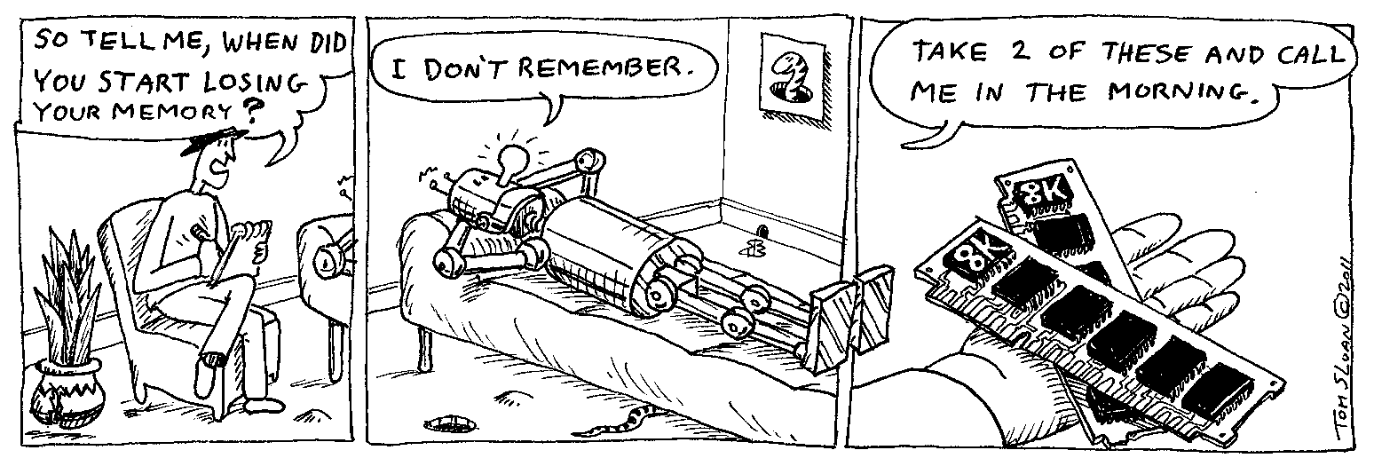 Cartoons and things: Robot Memory (computer cartoon)