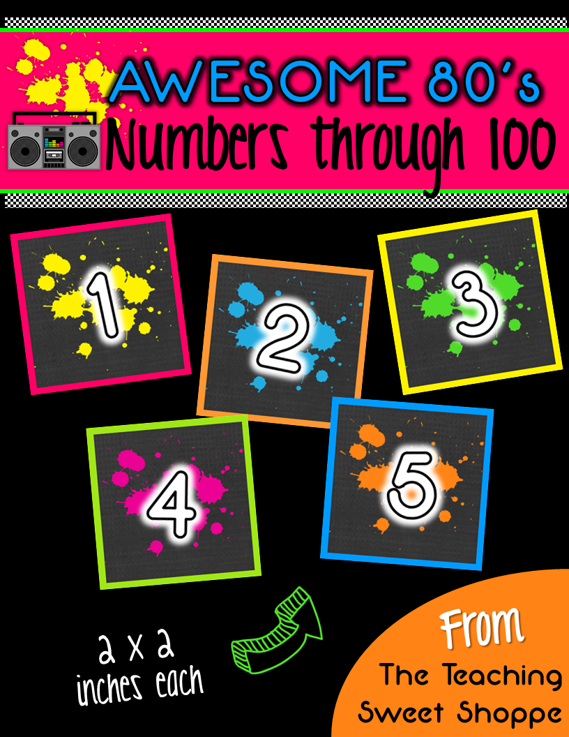 The Teaching Sweet Shoppe!: New Awesome 80s Classroom Theme Products ...