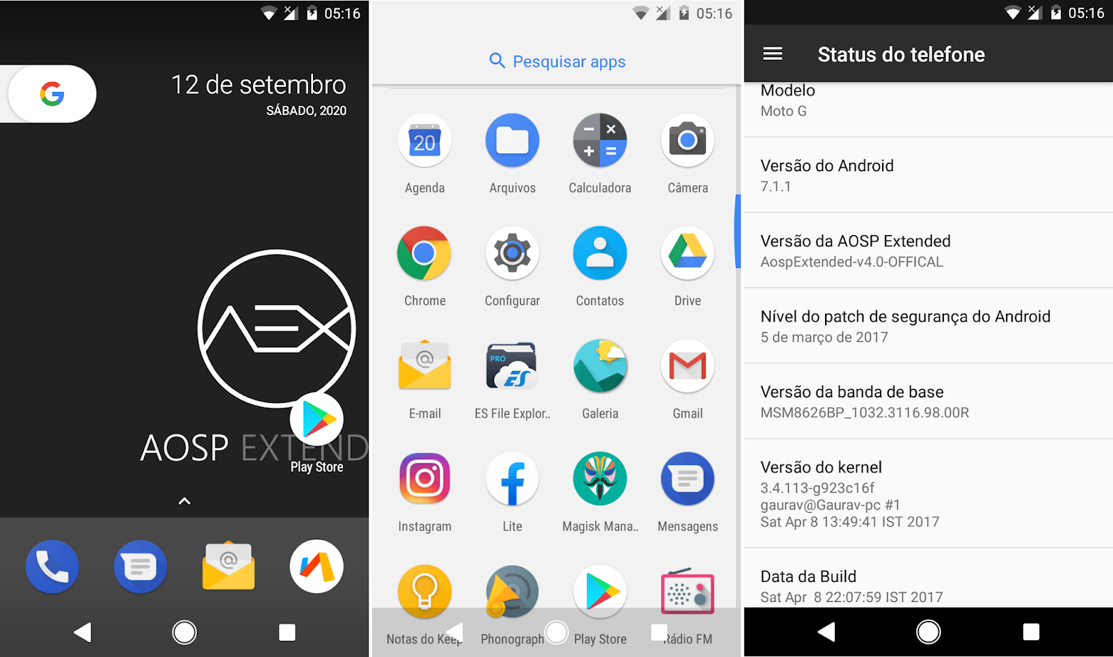 Projeto Moto G: ROM AOSP Extended [Android 7.1.1] [OFFICIAL] [Falcon]