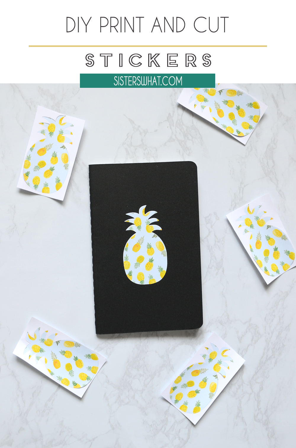 How to Print and Cut Stickers - Back to School Craft - Sisters, What!