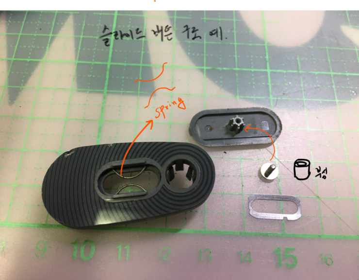 슬라이드 이동 버튼의 구조 예시 (Example of the structure of the slide move button ...