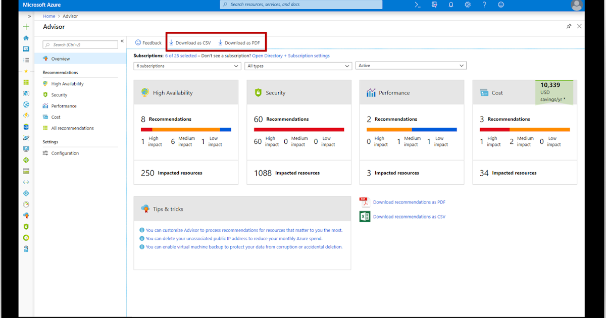 Two ways to share Azure Advisor recommendations | Microsoft Online Guide