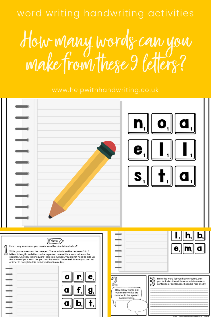 Create A Word With These Letters ~ Thankyou Letter