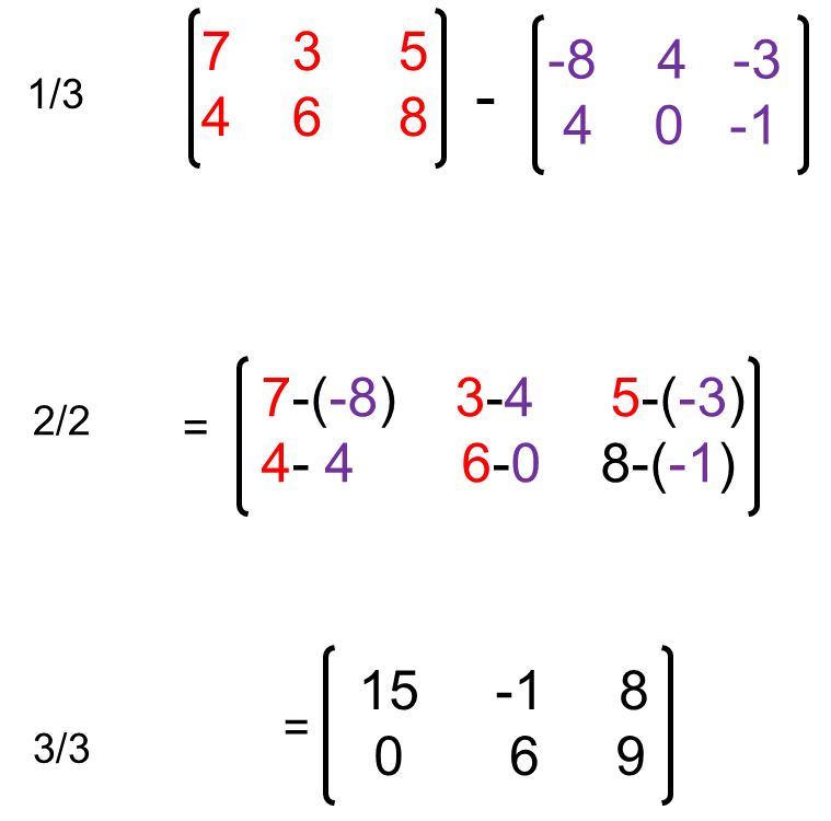 suma y resta de matrices ejercicio 3 ~ sustraendo h