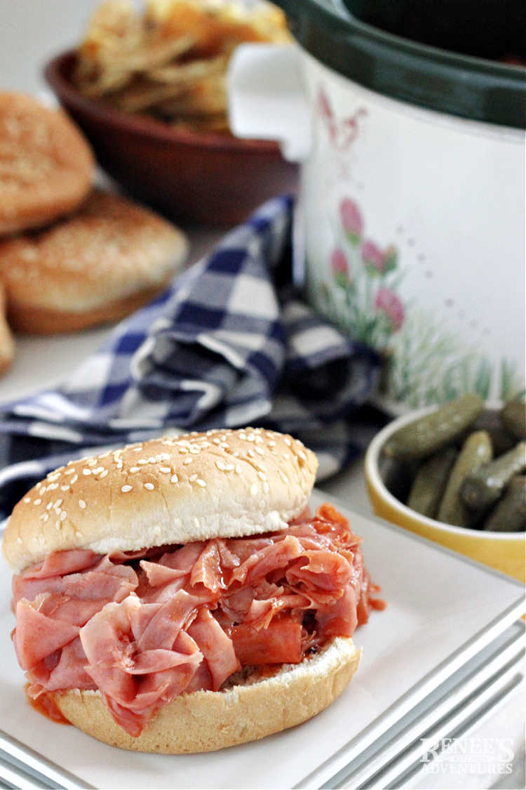 BBQ Chipped Ham Sandwiches | Renee's Kitchen Adventures