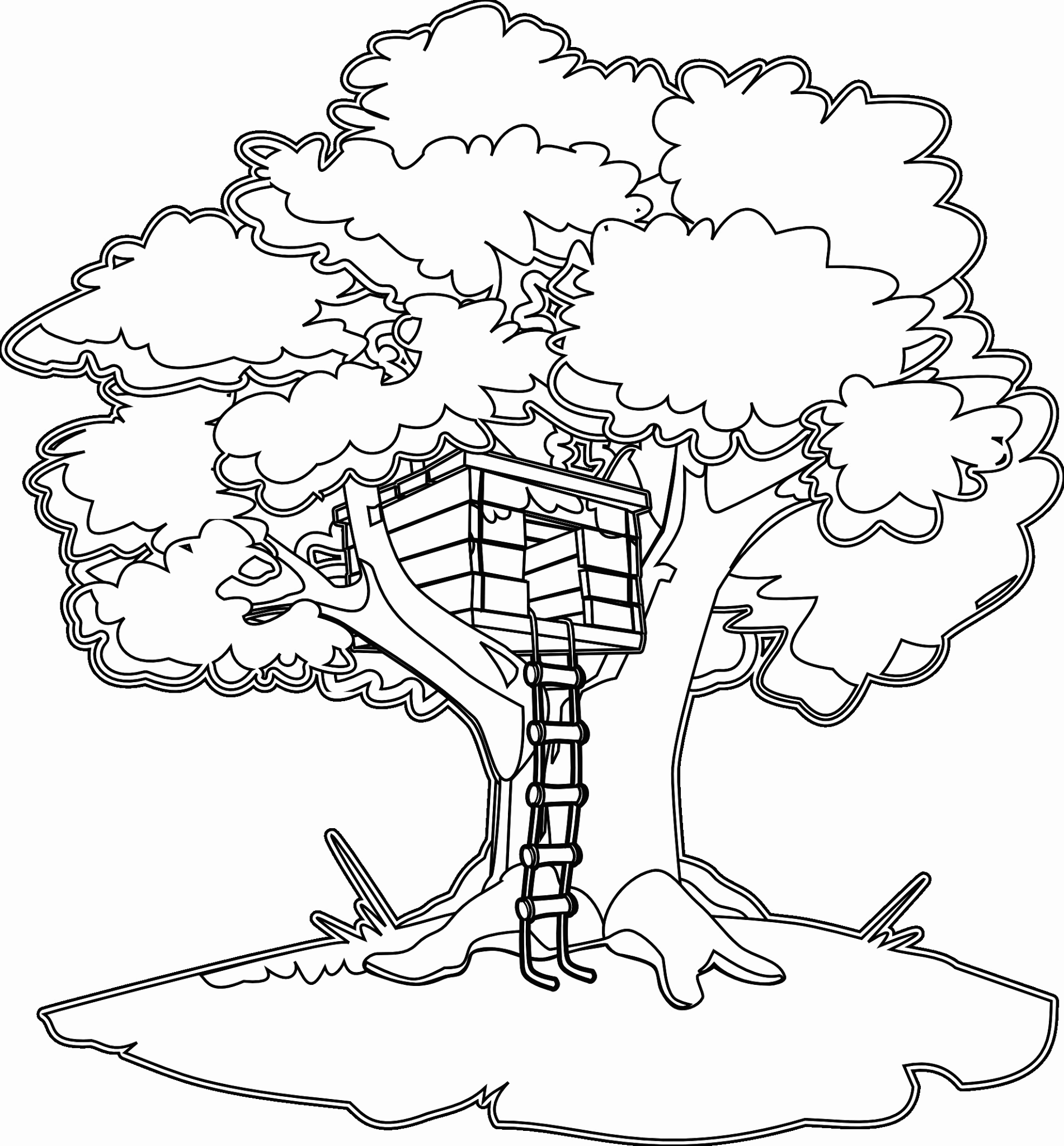 +20 Treehouse Coloring Pages
