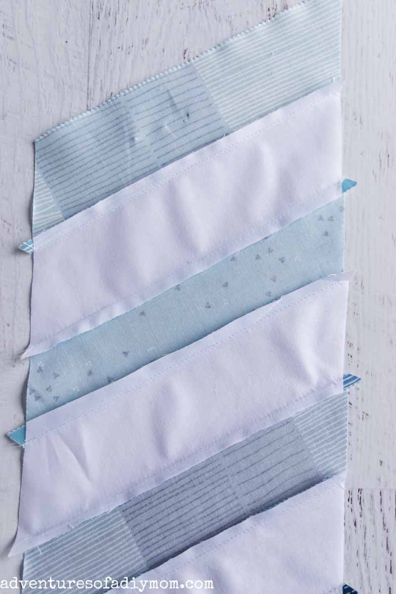 EASY Herringbone Quilt Pattern using 2 1/2 " Strips - Adventures of a DIY Mom