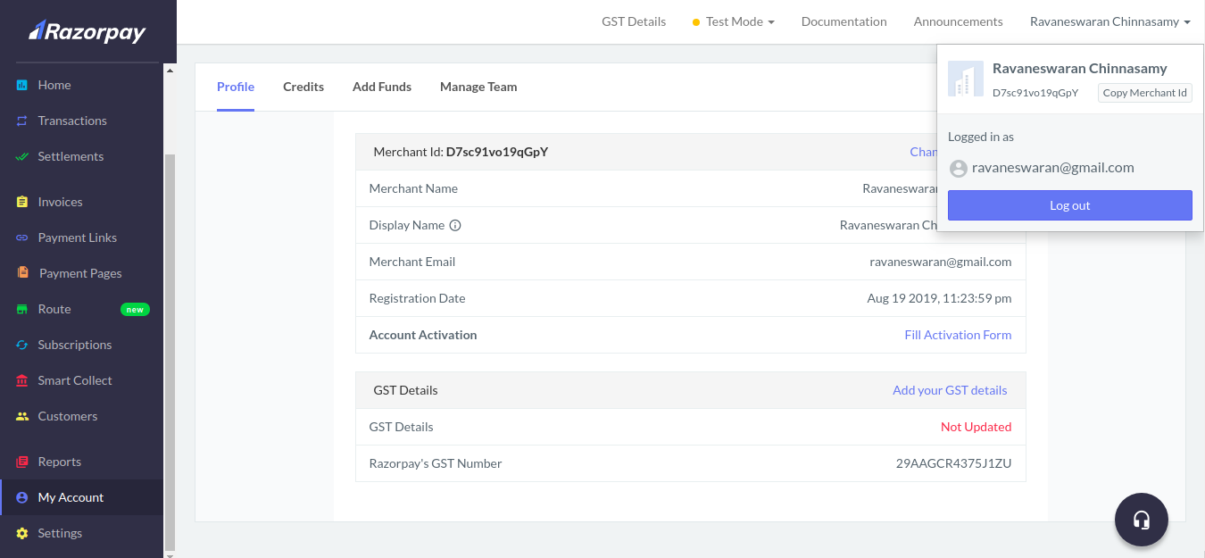 Ravaneswaran Chinnasamy: RazorPay Web Integration Demo Application
