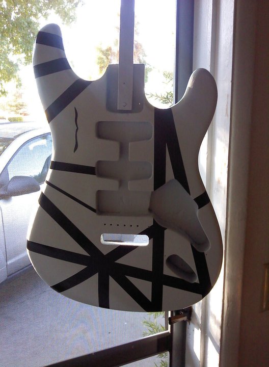How To Paint Eddie Van Halen's Frankenstrat Guitar: Step 7: Applying ...