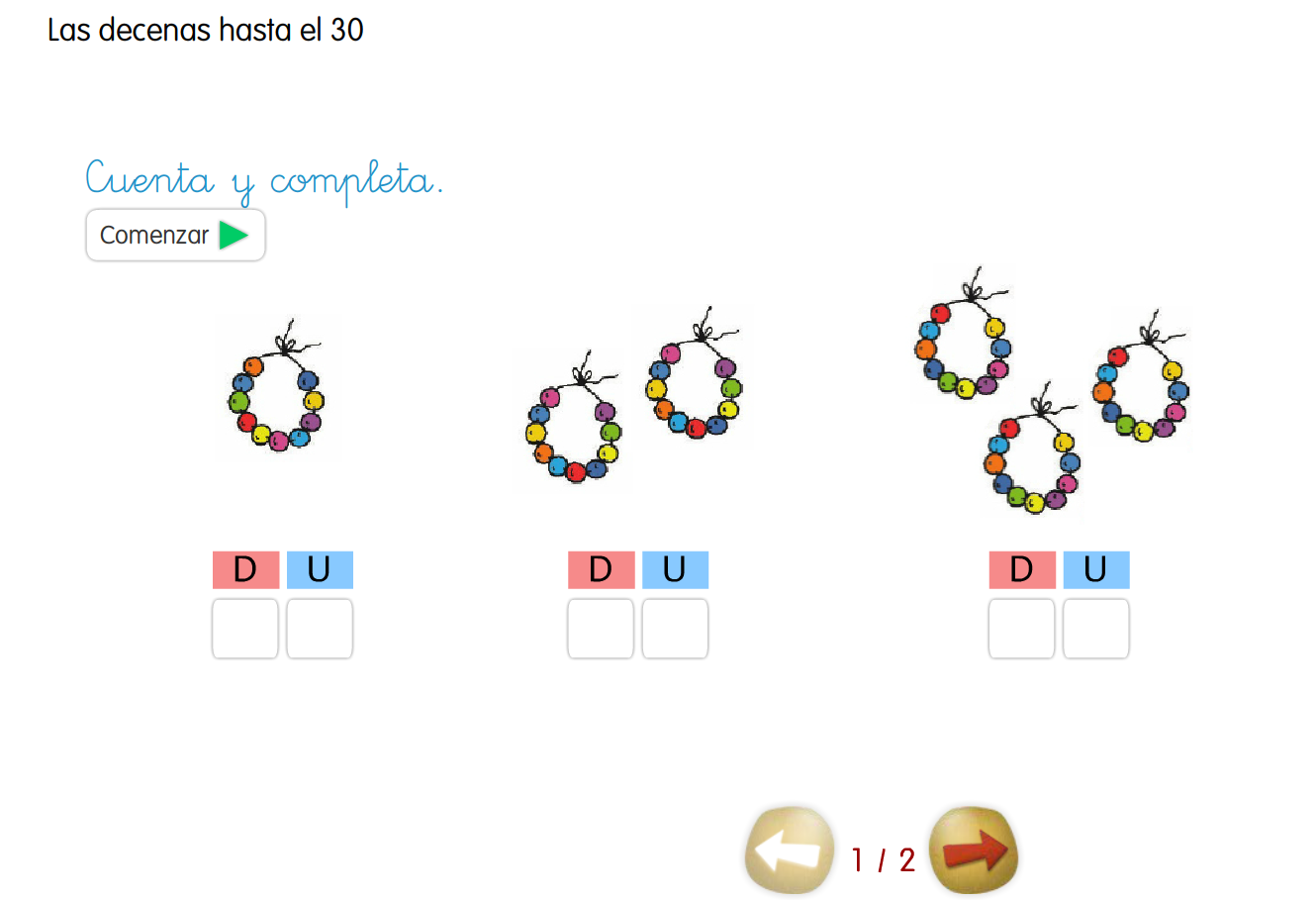 Primero de mi cole: Números hasta el 39