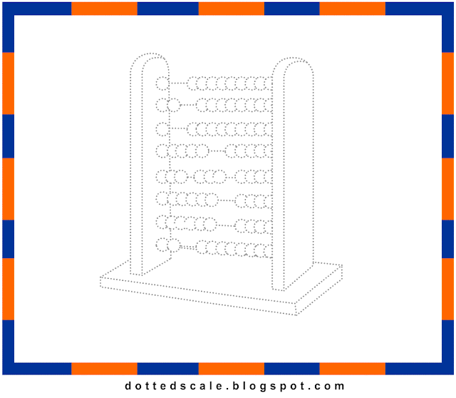 Printable Dotted Drawing Pictures: Abacus Dotted