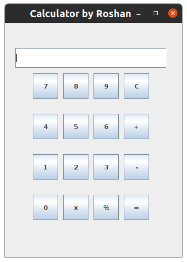 Calculator Program Using Java AWT and Swing