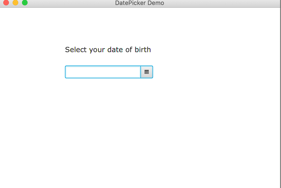 Programming for beginners: JavaFX: DatePicker