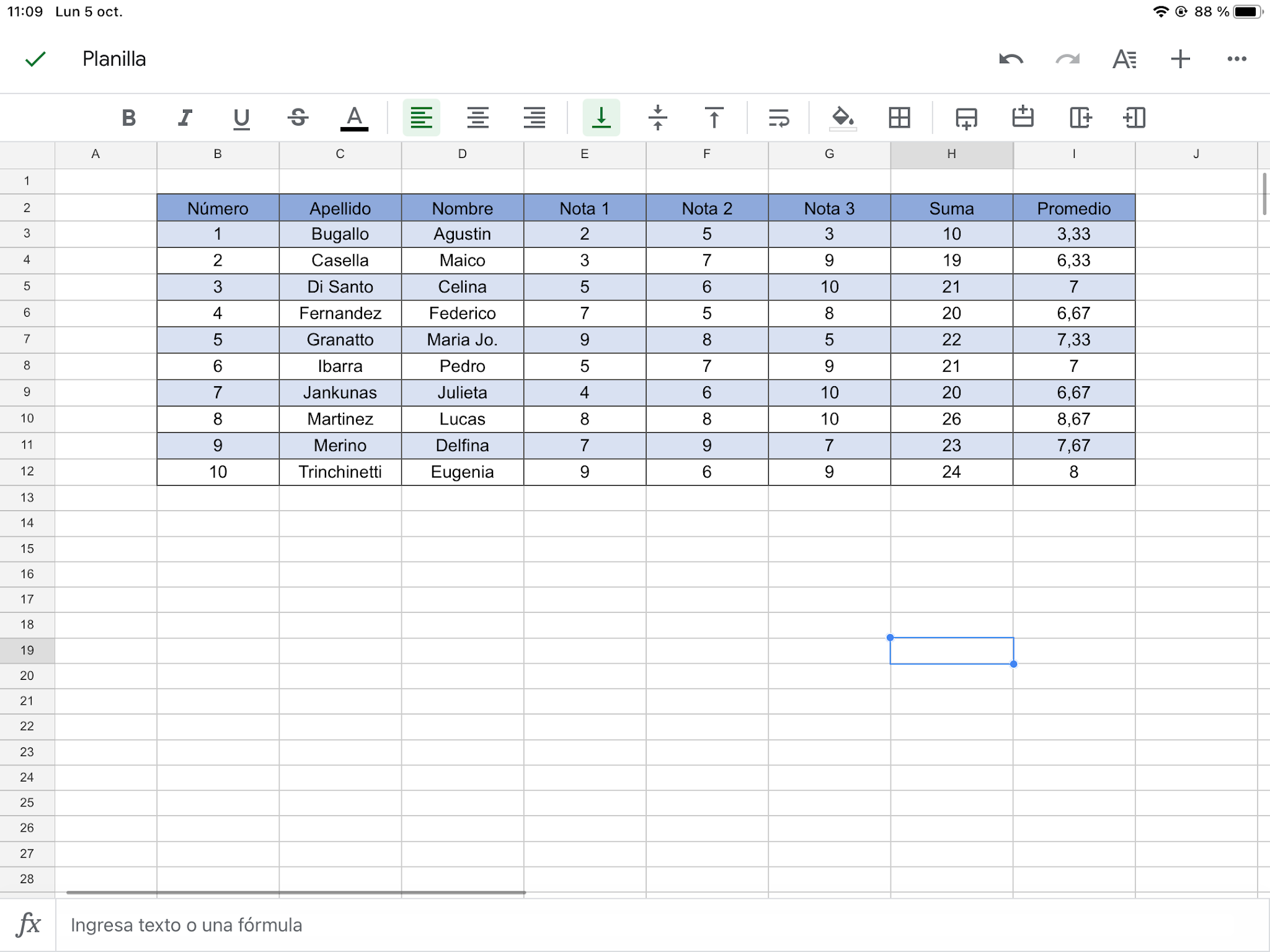Iniciamos: Excel y Planilla de Cálculo ~ Blog de Athi Bruzzone