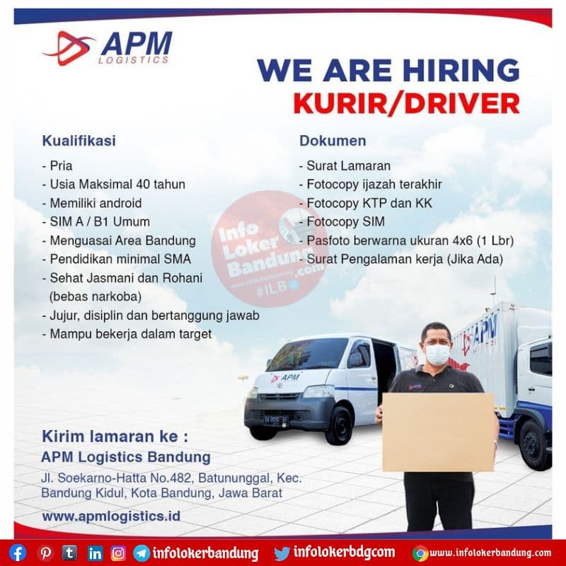 Lowongan Kerja APM Logistics Bandung Agustus 2021 - Info Loker Bandung ...
