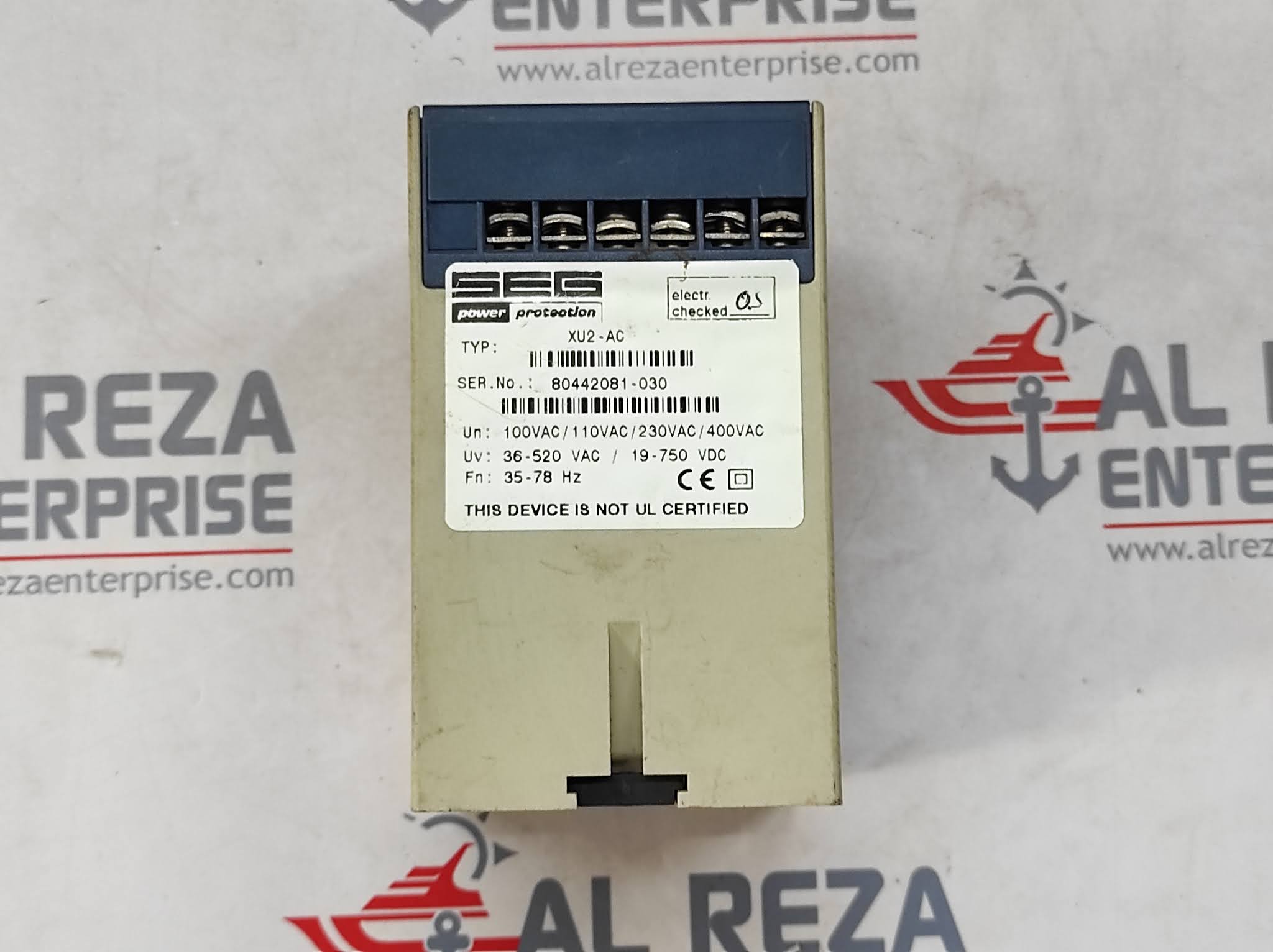 SEG XU2-AC VOLTAGE RELAY 100/110/230/400 VAC