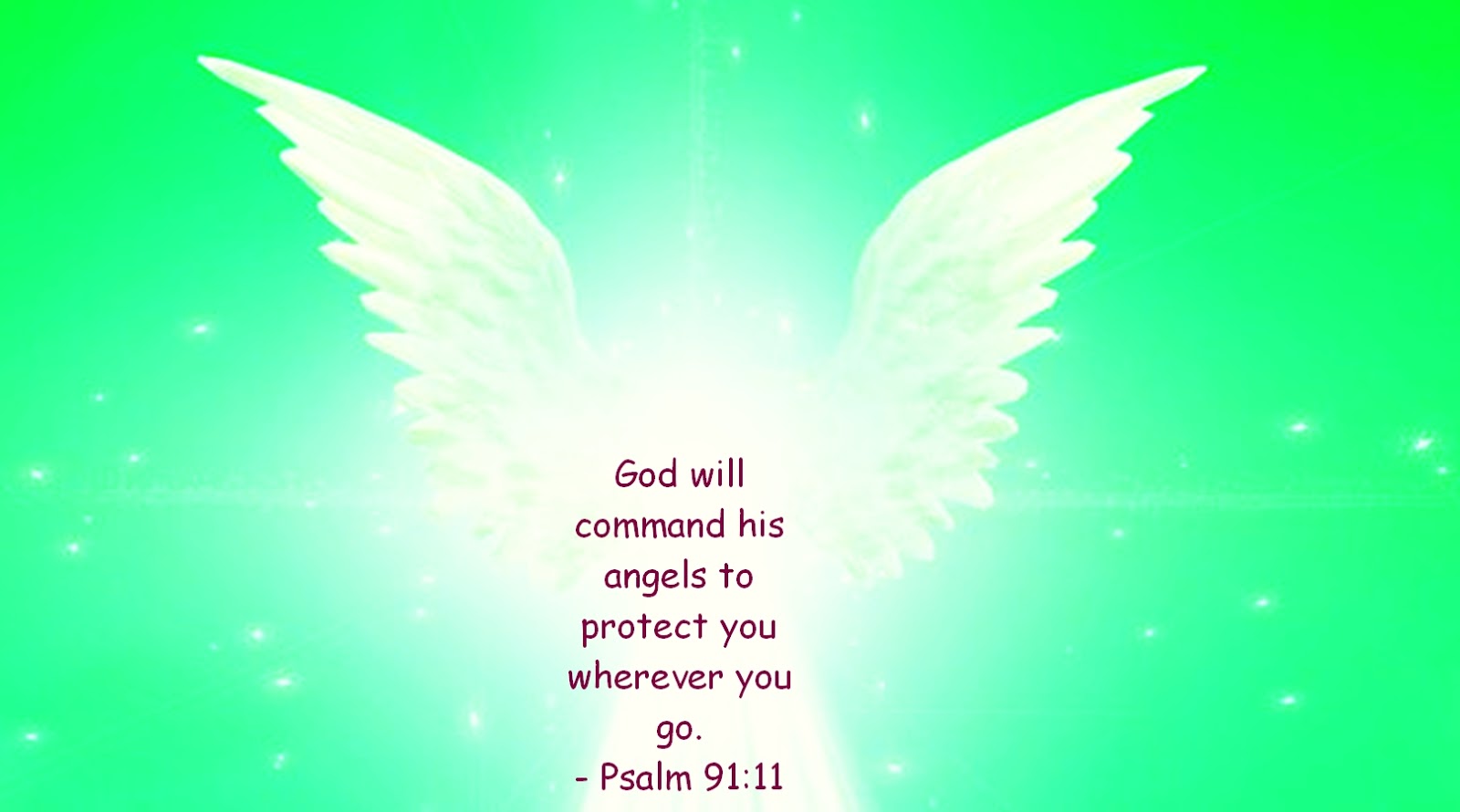 God will send His angel before you
