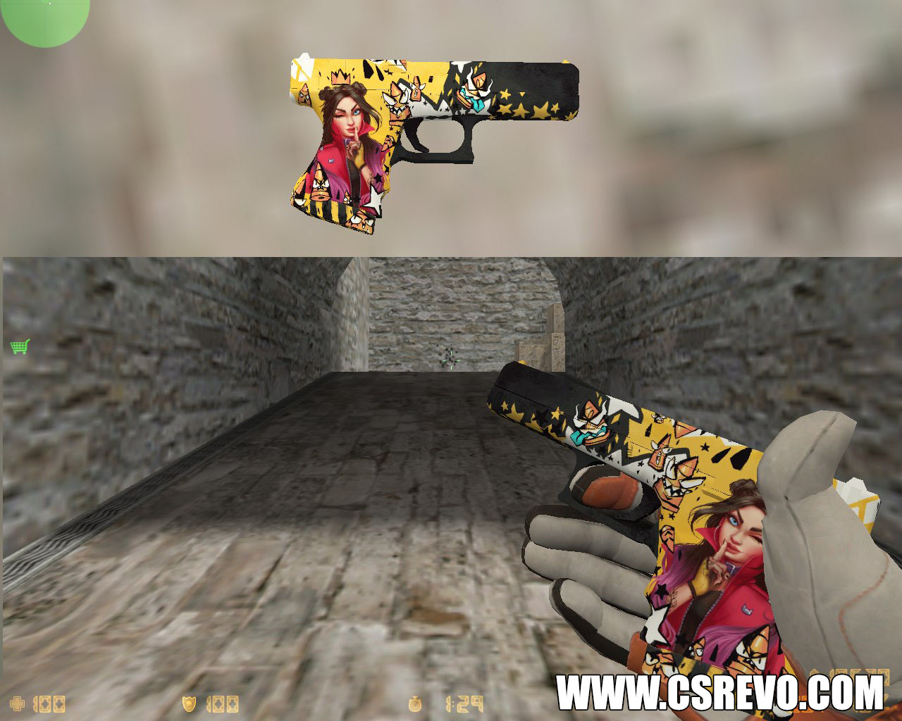 Skin Glock 18 - Bullet Queen Moto Pow (CS:GO) - HD para CS 1.6 - CS Revo!