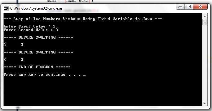 Free Programming Source Codes and Computer Programming Tutorials: Swap of Two Numbers Without ...