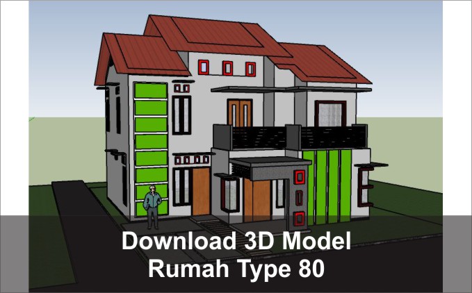 Download 3D Rumah Type 80 Referensi Desain Arsitektur - Arsimedia