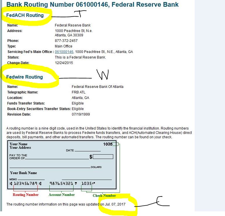 Federal Reserve Bank Routing Number Letter G ~ Thankyou Letter