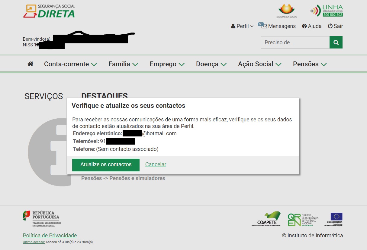 Site da Segurança Social está a revelar dados de utilizadores | Aberto ...