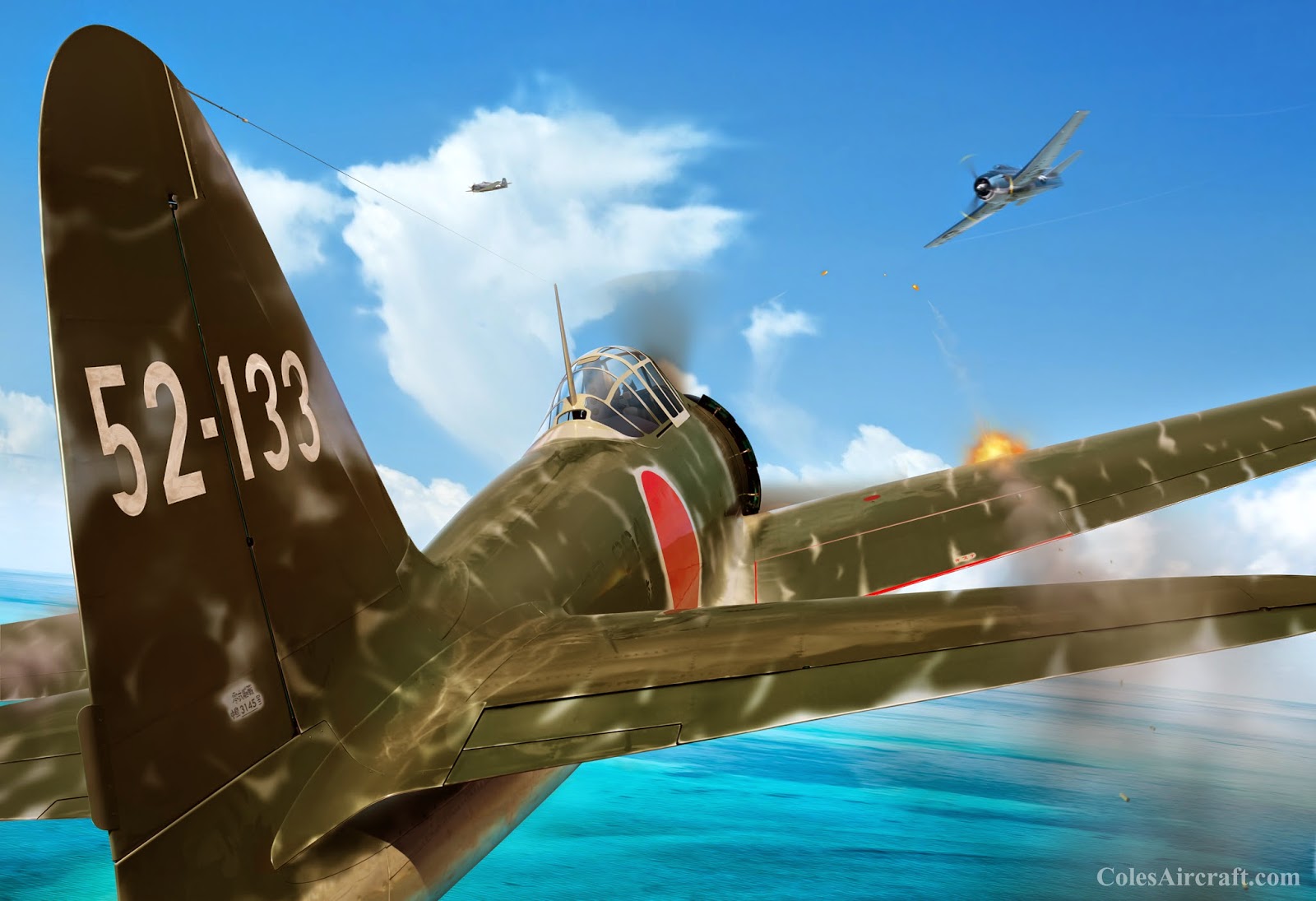 Aviation Art of Ron Cole & Cole's Aircraft: Japanese WWII Aircraft ...