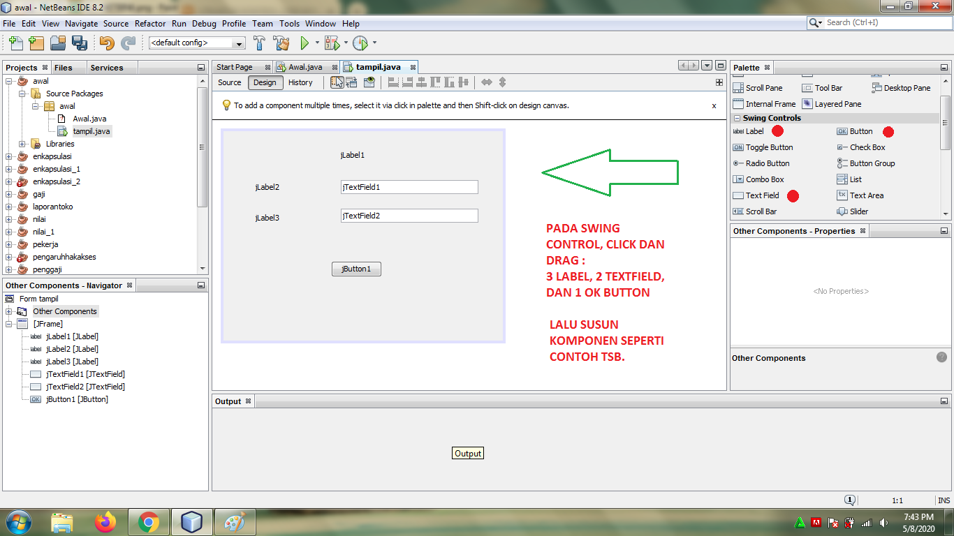 STRUKTUR KONTROL USER INTERFACE NETBEANS