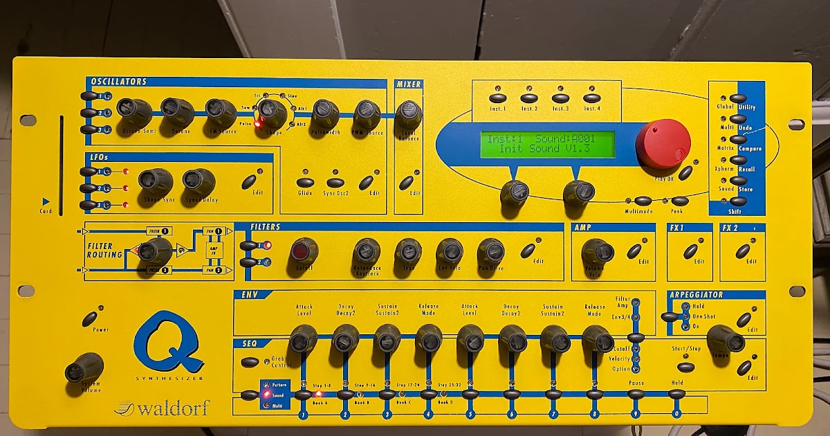 MATRIXSYNTH: Waldorf Q Rack 1999 Yellow SN 0309262130