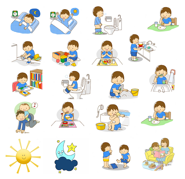 Brincando eu Aprendo: Quadro da rotina DIY