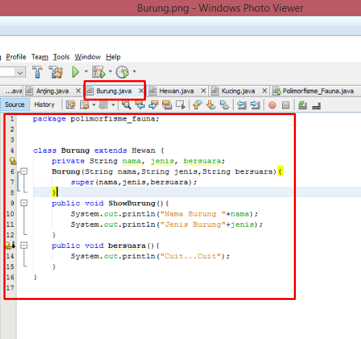 Contoh Pemrograman Enkapsulasi Inheritance Polimorfisme Pada Java