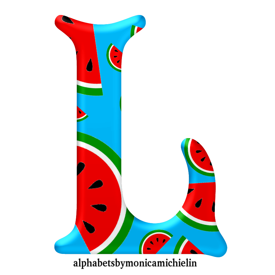 M. Michielin Alphabets: WATERMELON ALPHABET AND ICONS PNG (ALFABETO ...