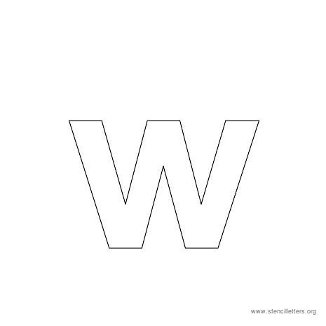 Bubble Letters Lowercase W - Formal Letter