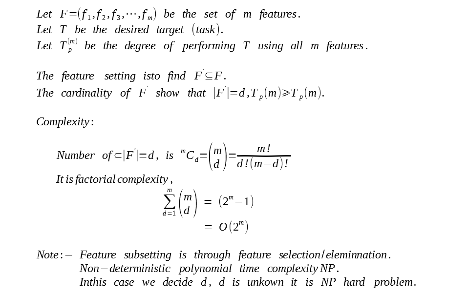 No paisa no feature: Techniques of dimensionality reduction No paisa no feature: Techniques of dimensionality reduction