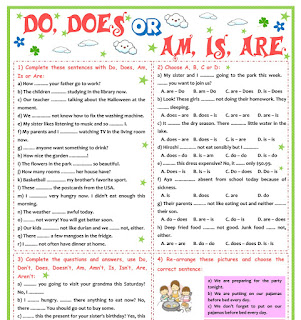 Ozela Kate: Worksheet for Children and Beginner - Auxiliary Verbs - Do ...