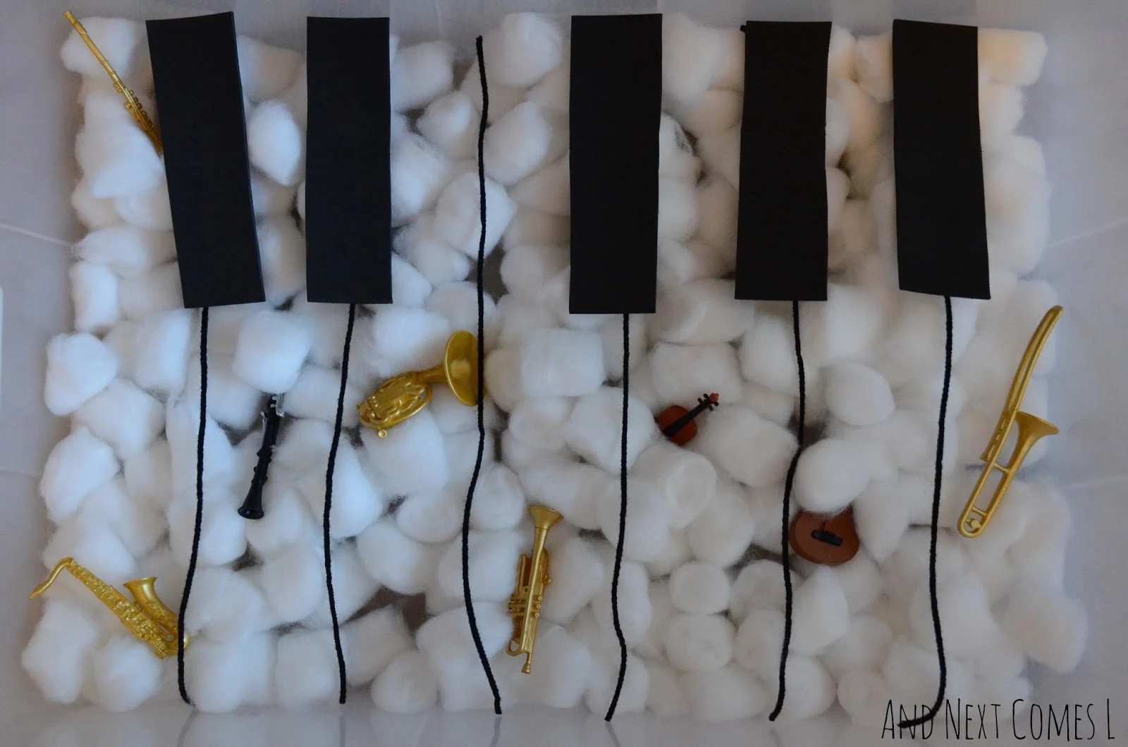 Musical Instruments Sensory Bin | And Next Comes L - Hyperlexia Resources