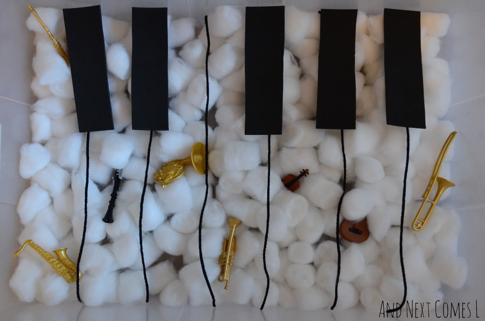 Musical Instruments Sensory Bin | And Next Comes L - Hyperlexia Resources