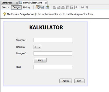 Membuat Kalkulator Sederhana Menggunakan Java - Contoh Aplikasi