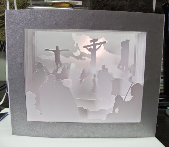 Paper Pulse Blog Spot: Paper Cut Light Box Art - Jesus on the Cross