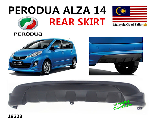 Car Accessories: PERODUA ALZA 14 REAR SKIRT