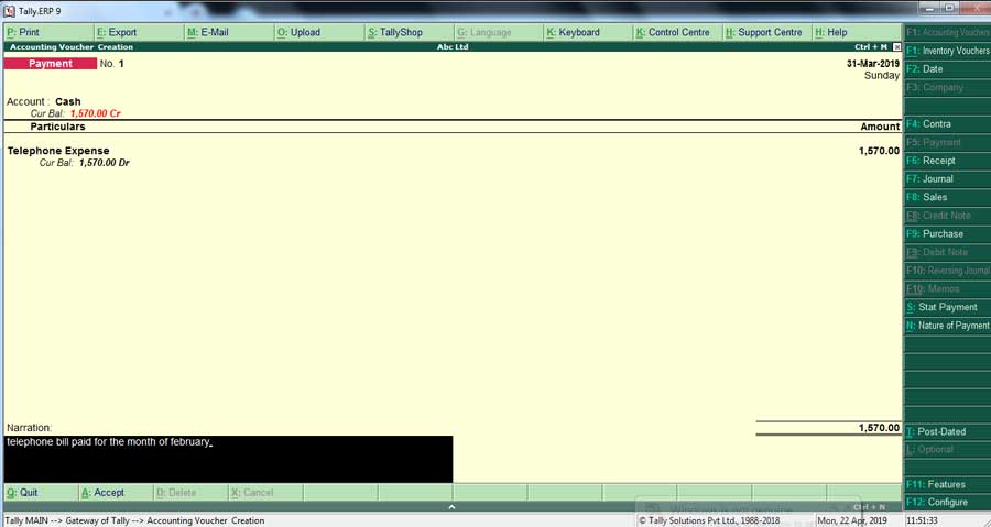 Tally PAYMENT VOUCHER IN TALLY tally-payment-voucher-in-tally