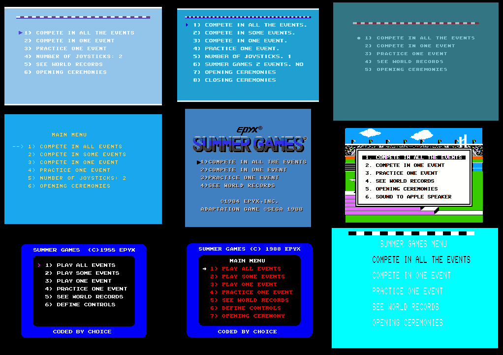FRGCB - Finnish Retro Game Comparison Blog: Summer Games (Epyx/US Gold ...