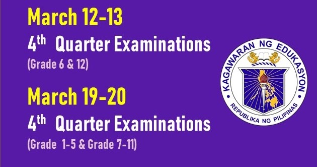 Deped schedules final exam on March 12-13 - Deped Tambayan