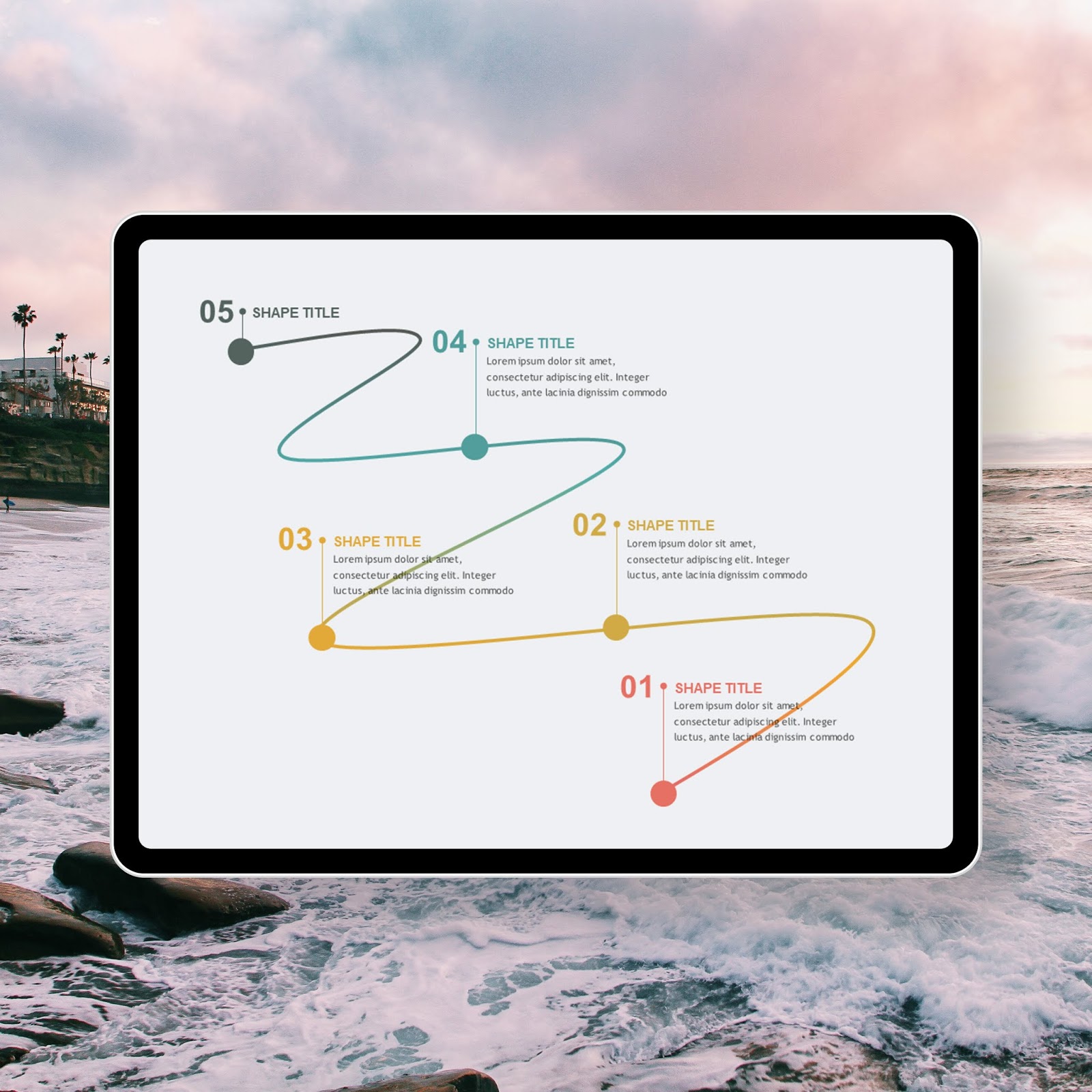 Wave Point PowerPoint Template - PowerPoint Free