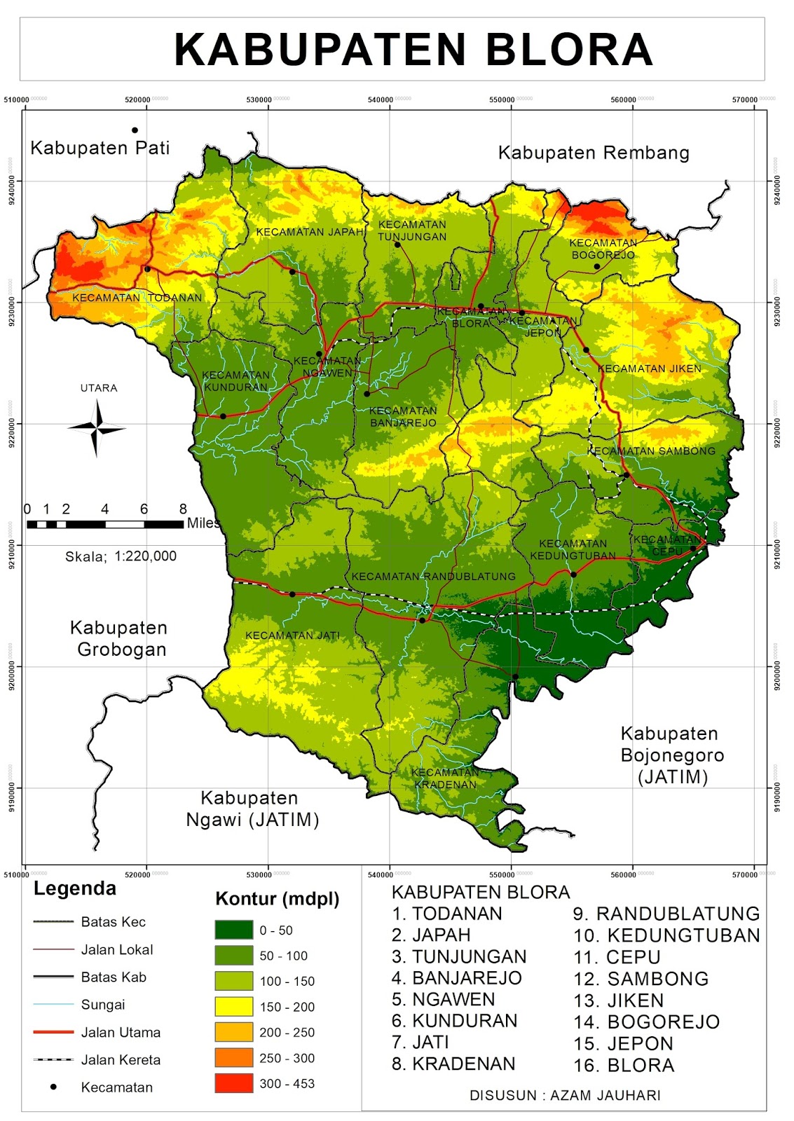 PETA KABUPATEN BLORA