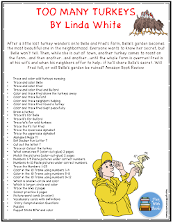 TOO MANY TURKEYS BOOK UNIT ~ Book Units by Lynn